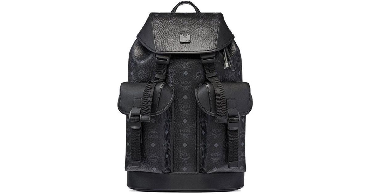 MCM Printed Backpack in Black for Men | Lyst
