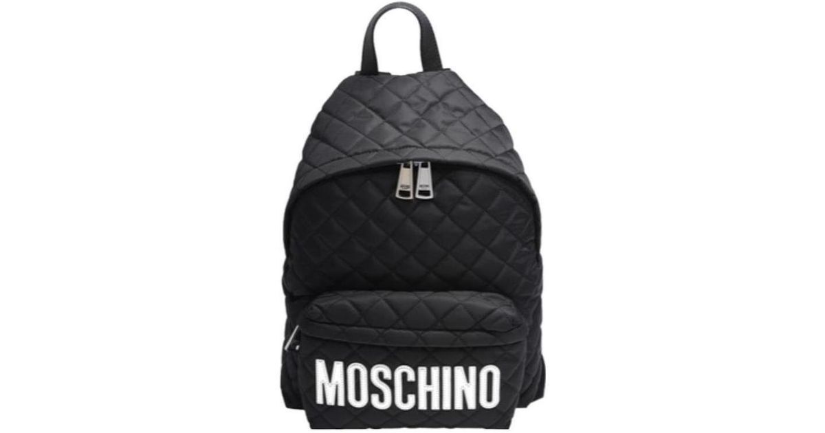 Moschino Classic Diamond-Shaped Backpack in Black | Lyst