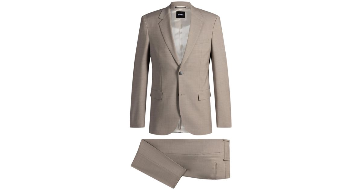 BOSS Camel Suit in Gray for Men | Lyst