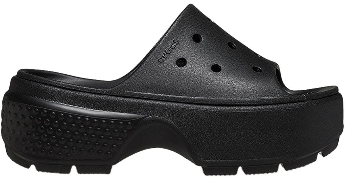 Crocs™ Open-Toed Slippers in Black for Men | Lyst