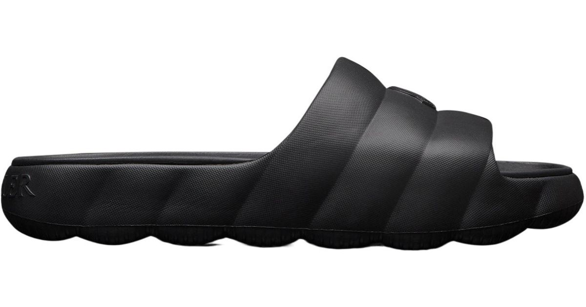 Moncler Quilted Slippers in Black for Men | Lyst