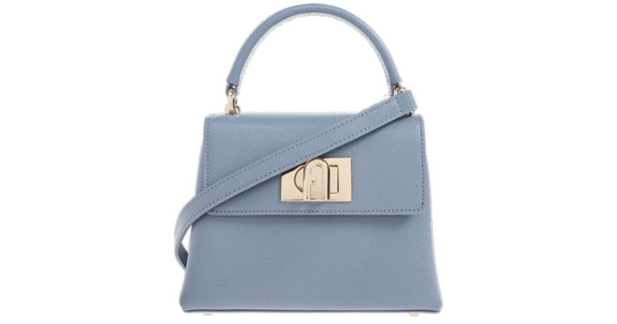 Furla 1927 Twist-Lock Mini Tote Bag in Blue | Lyst