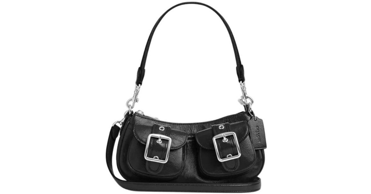 COACH Buckle Pouch And Shoulder Bag in Black | Lyst