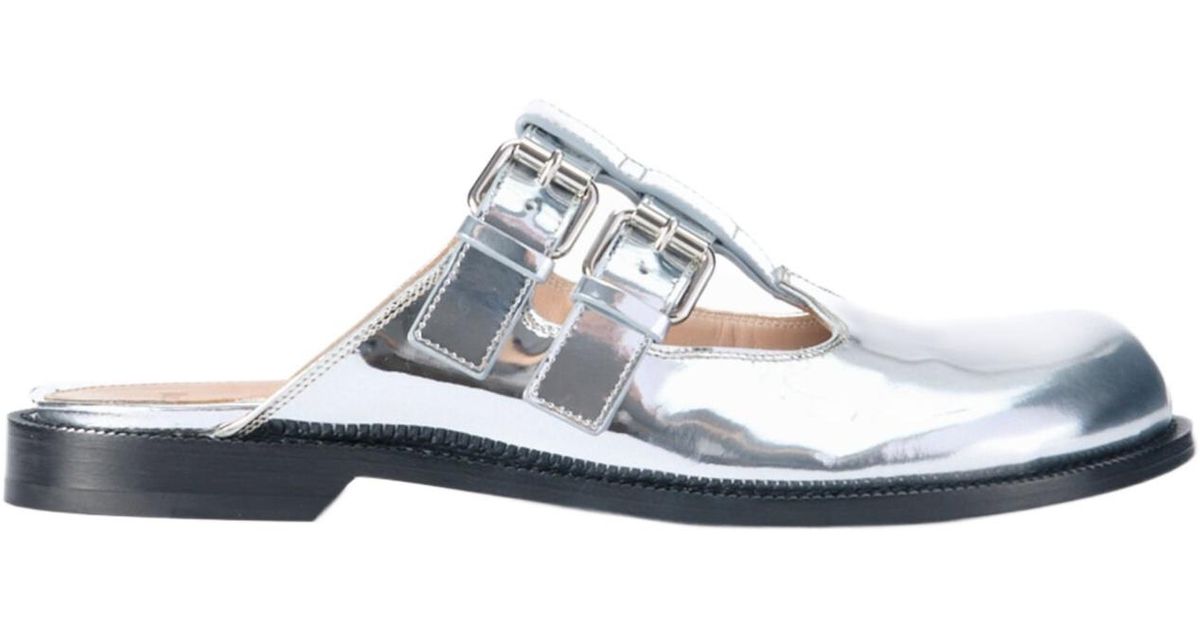 Loewe Campo Mary Jane Mules in White | Lyst