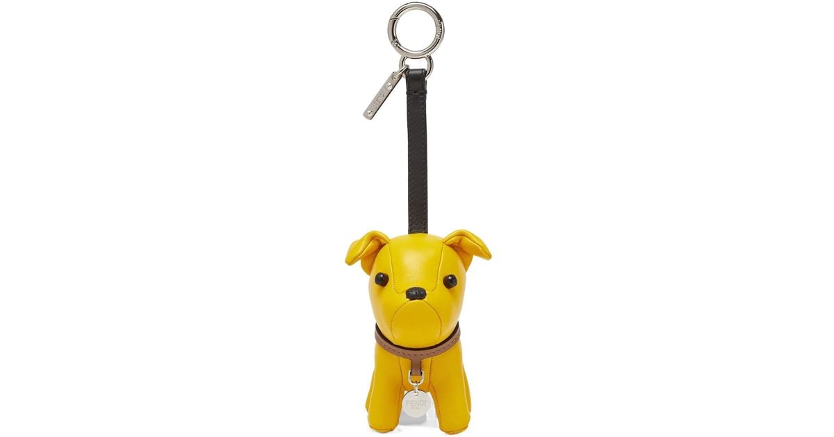 Fendi Ito Dog Shaped Charm in Metallic | Lyst