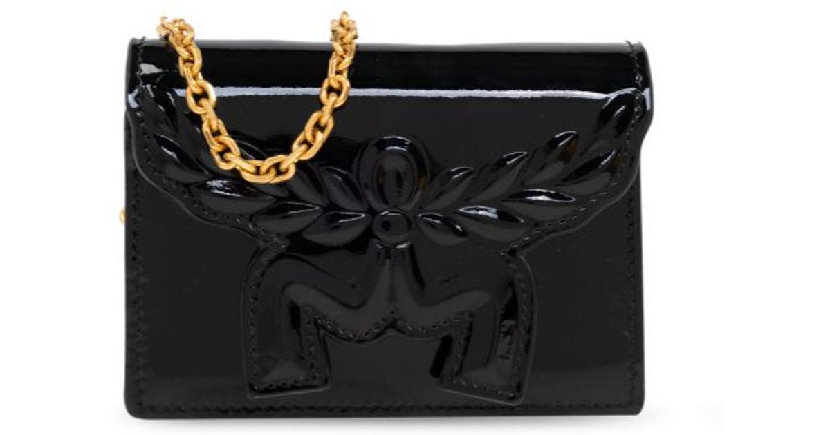 MCM Chain Wallet in Black | Lyst