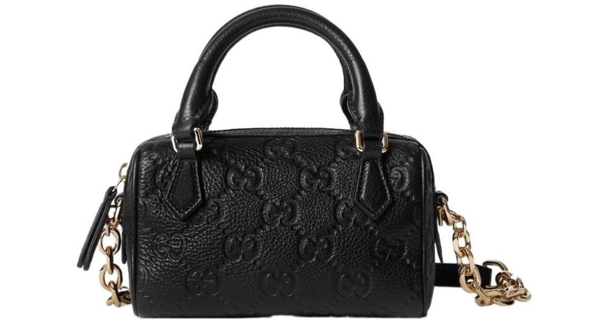 Gucci Gg Emblem Series Ultra-Mini Handbags in Black | Lyst