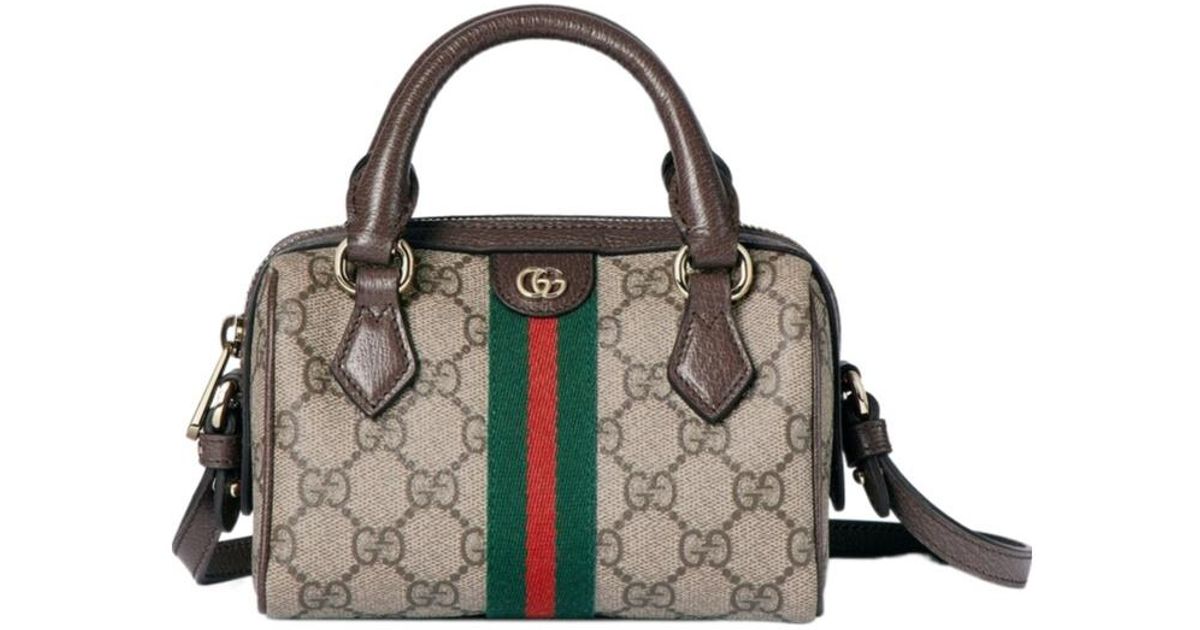 Gucci Ophidia Mini Boston Bag | Lyst