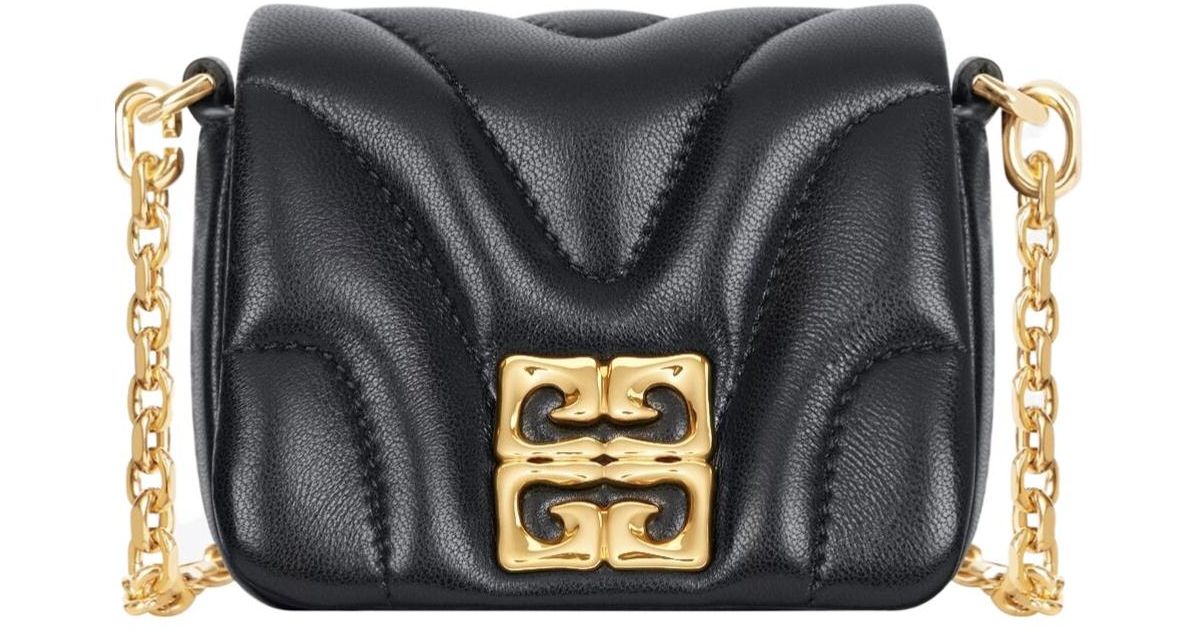 Givenchy Micro 4G Liquid Quilted Shoulder Bag in Black | Lyst