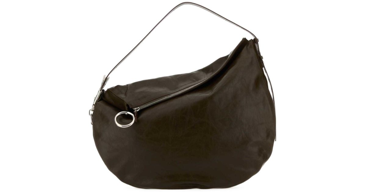 Burberry Clip-Hardware Leather Shoulder Bag in Black for Men | Lyst