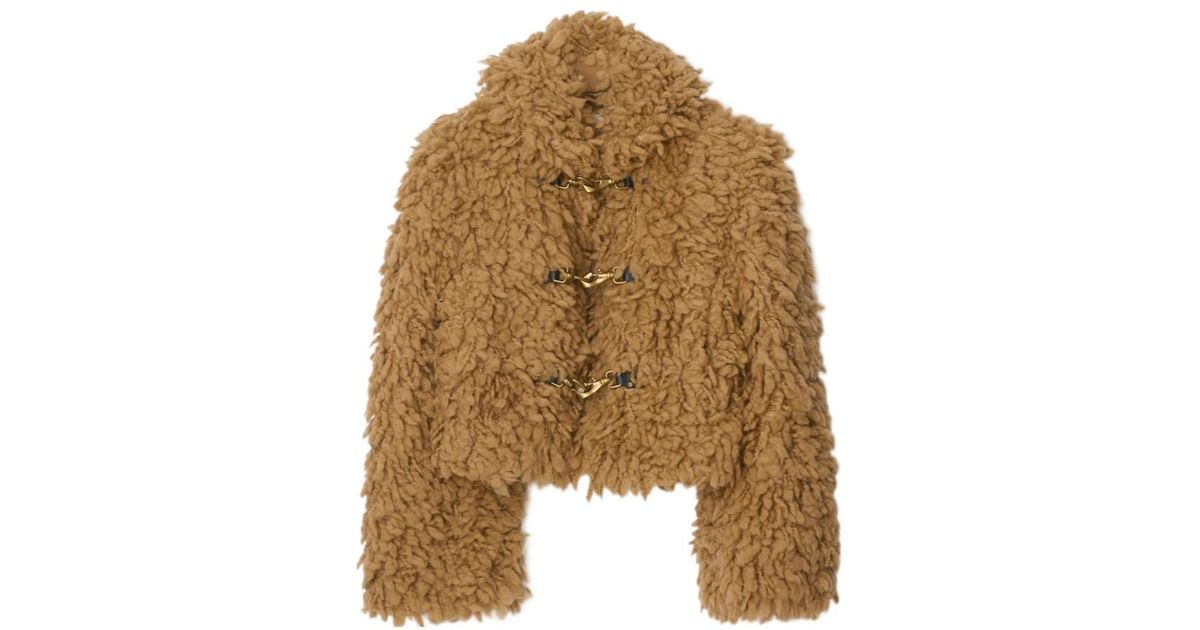 Burberry Shearling Jacket in Brown | Lyst