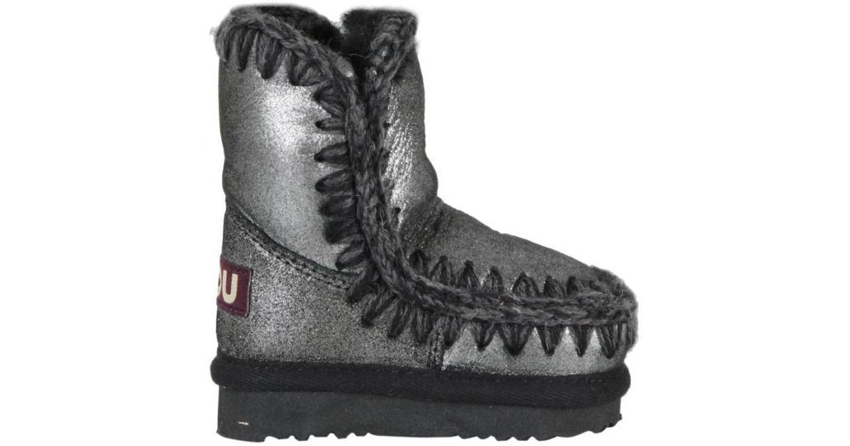 Mou Logo Details Boots in Black | Lyst