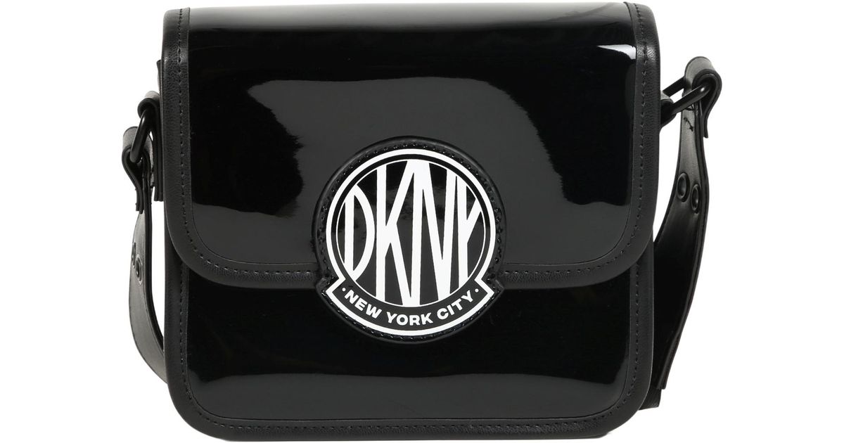 DKNY Logo Shoulder Bag in Black | Lyst