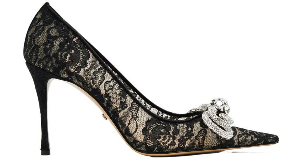Mach & Mach Double-Bow 95Mm Pumps in Black | Lyst