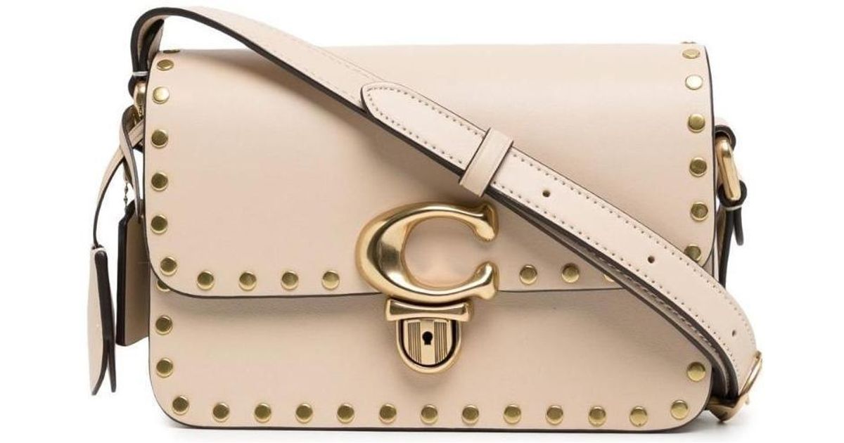 COACH Riveted Studio 19 Shoulder Bag in Natural | Lyst