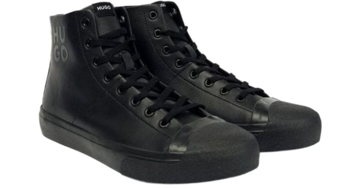 BOSS High-Top Sneakers in Black for Men | Lyst