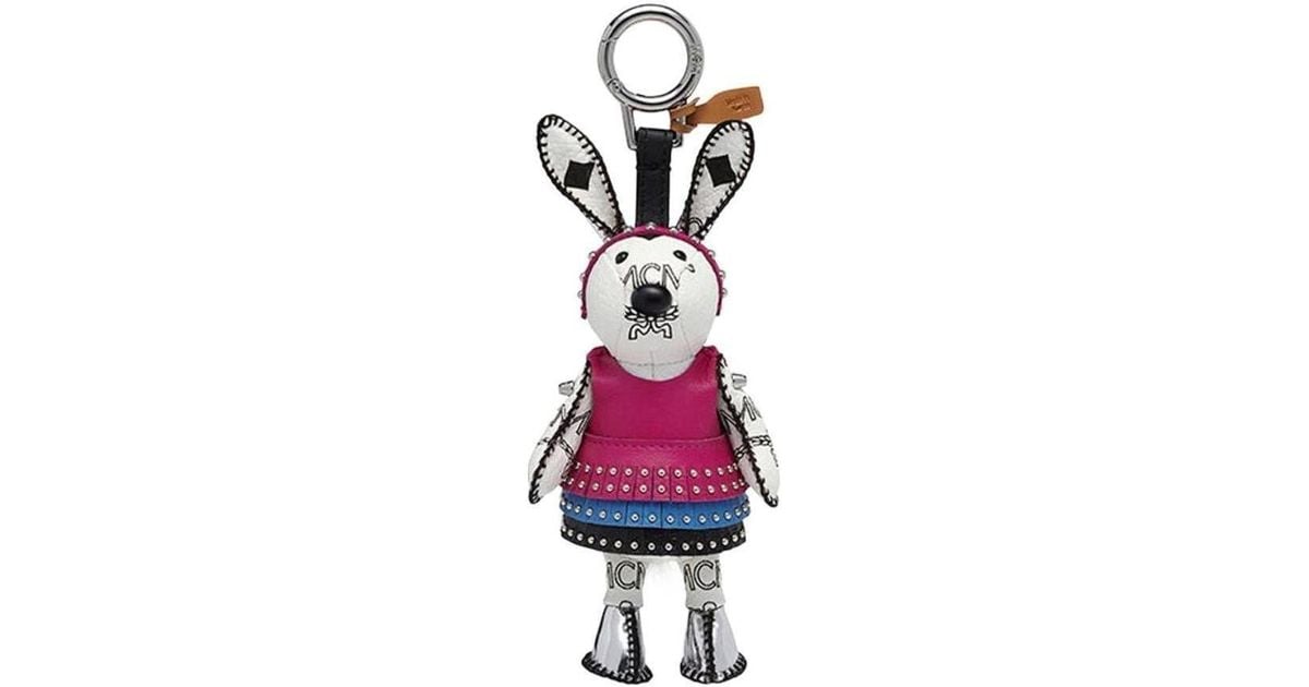 MCM Rabbit Key Chain in Pink for Men | Lyst