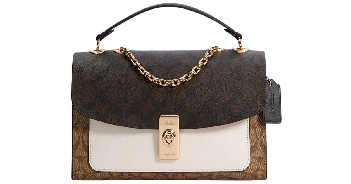 COACH Lane Color Chain Shoulder Bag in Black | Lyst