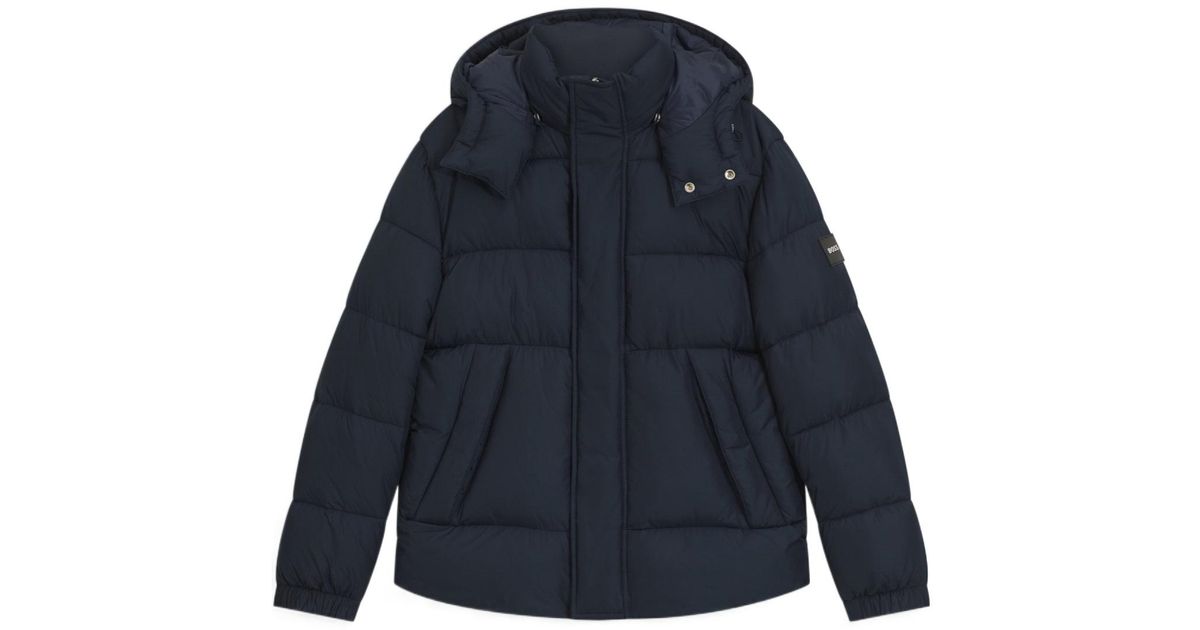BOSS Boss Corbinian5 Zip-Up Padded Jacket in Blue for Men | Lyst