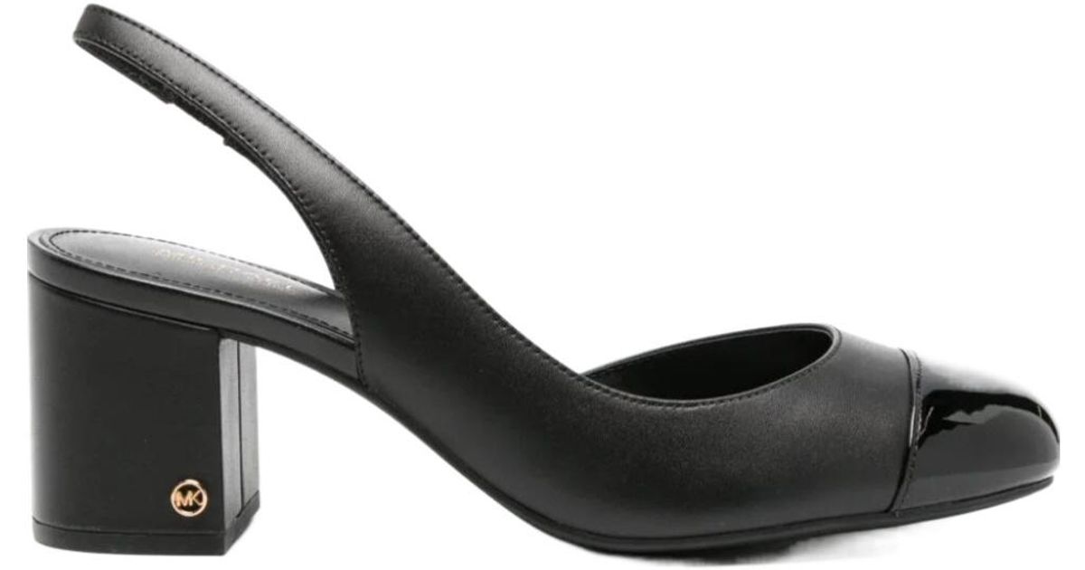 MICHAEL Michael Kors 65Mm Block-Heel Slingback Pumps in Black | Lyst
