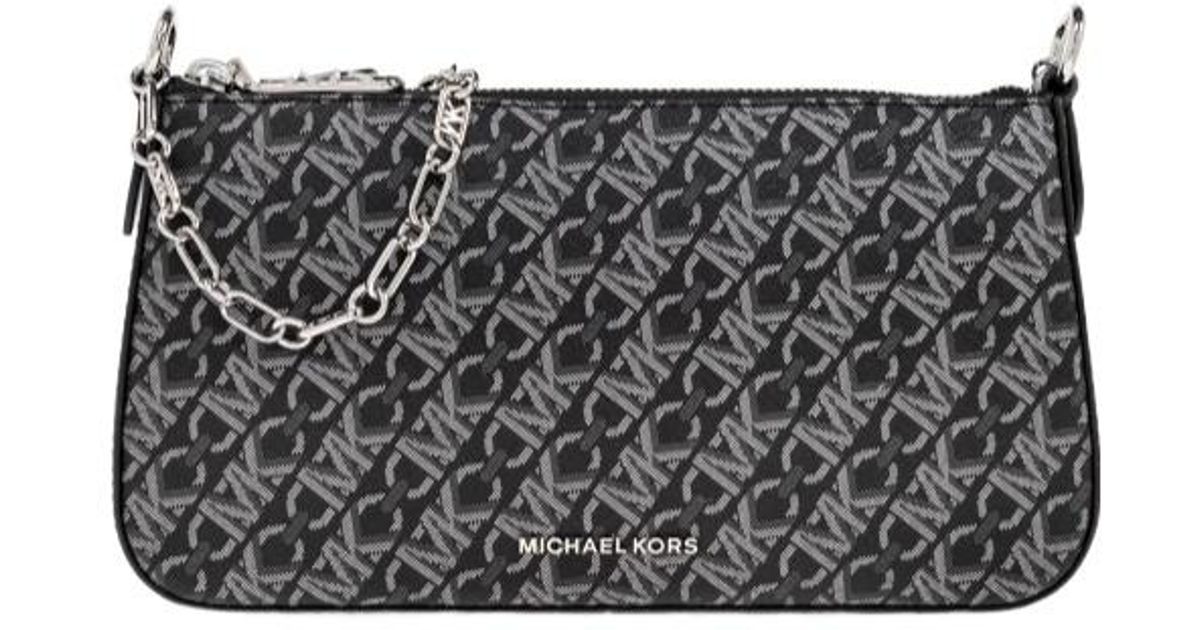 MICHAEL Michael Kors Zip-Open Shoulder Bag in Black | Lyst