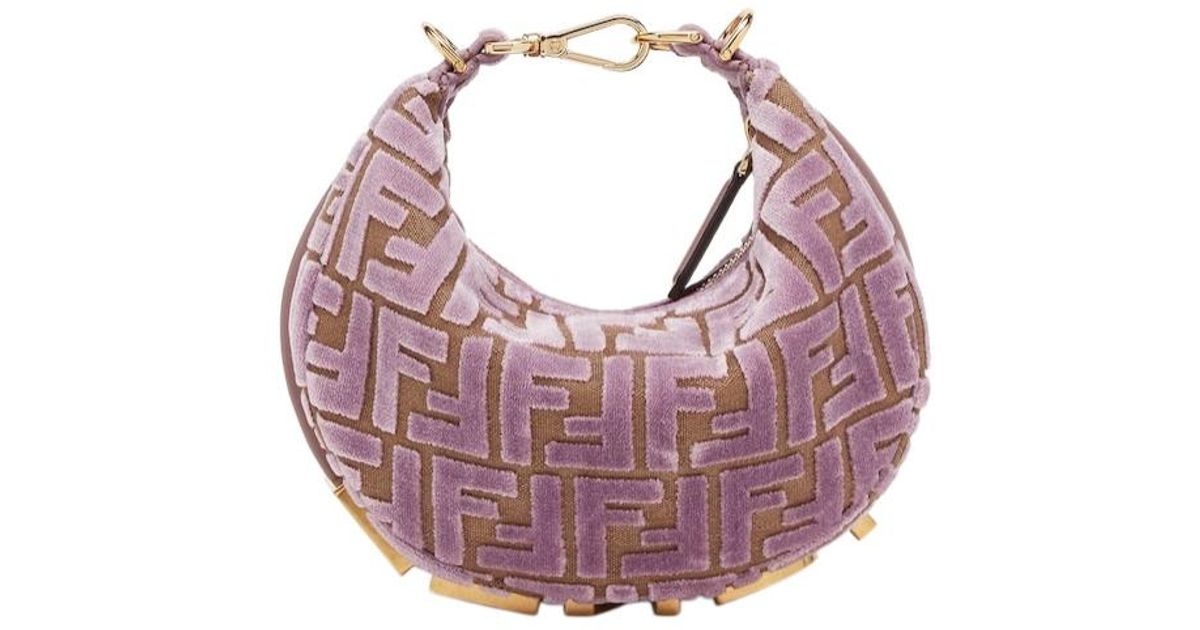 Fendi Graph Mini Shoulder Bag in Pink | Lyst