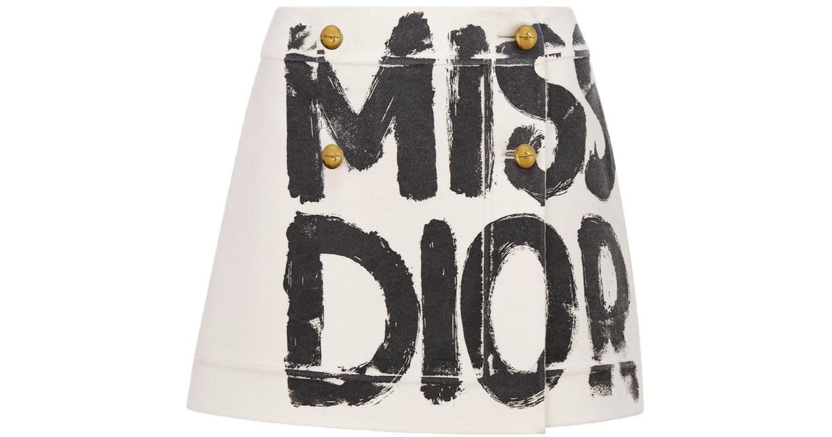 Dior Wrap Miniskirt | Lyst