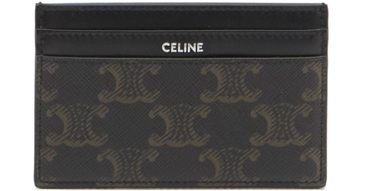 Celine Rectangular Wallet in Black for Men | Lyst