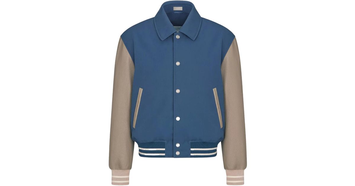 Dior Christian Couture Lily Of The Valley Varsity Jacket in Blue for ...