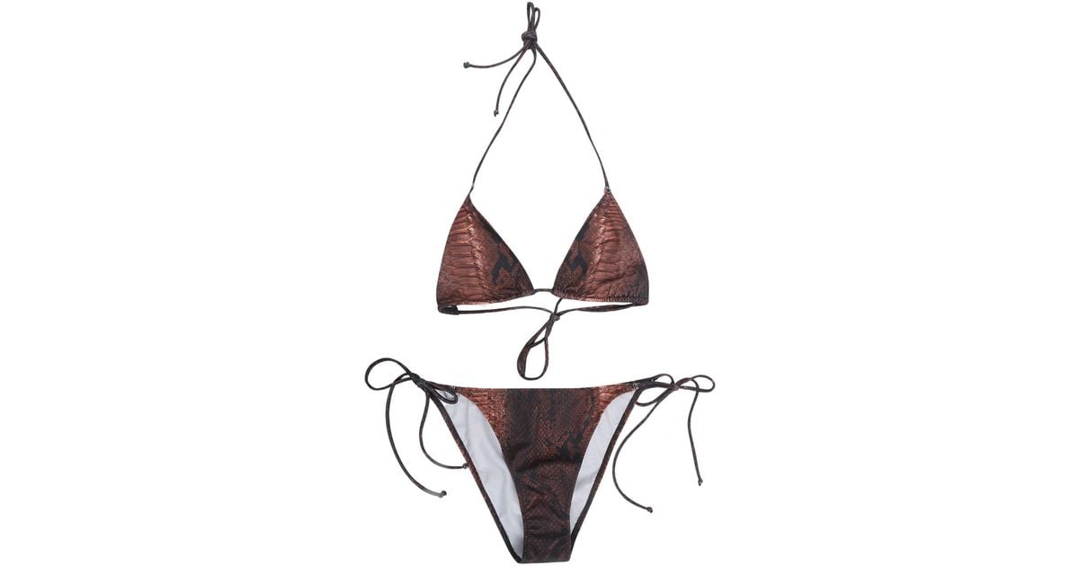 Jean Paul Gaultier Printed String Bikini Set in Metallic | Lyst