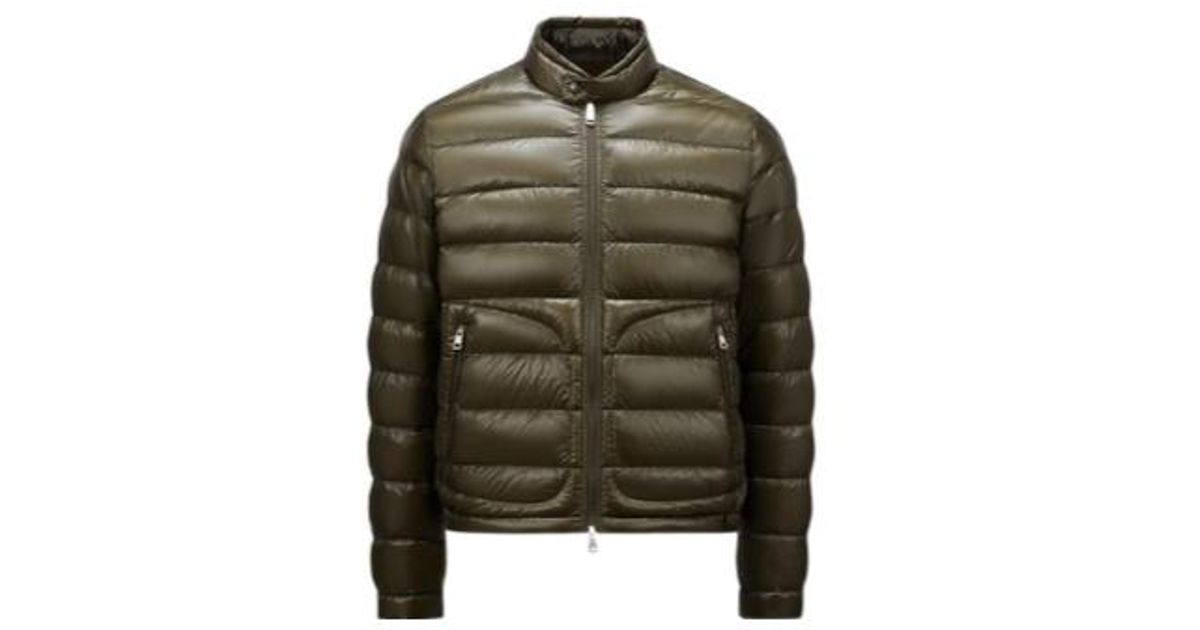 Moncler Acorus Short Down Jacket in Green for Men | Lyst