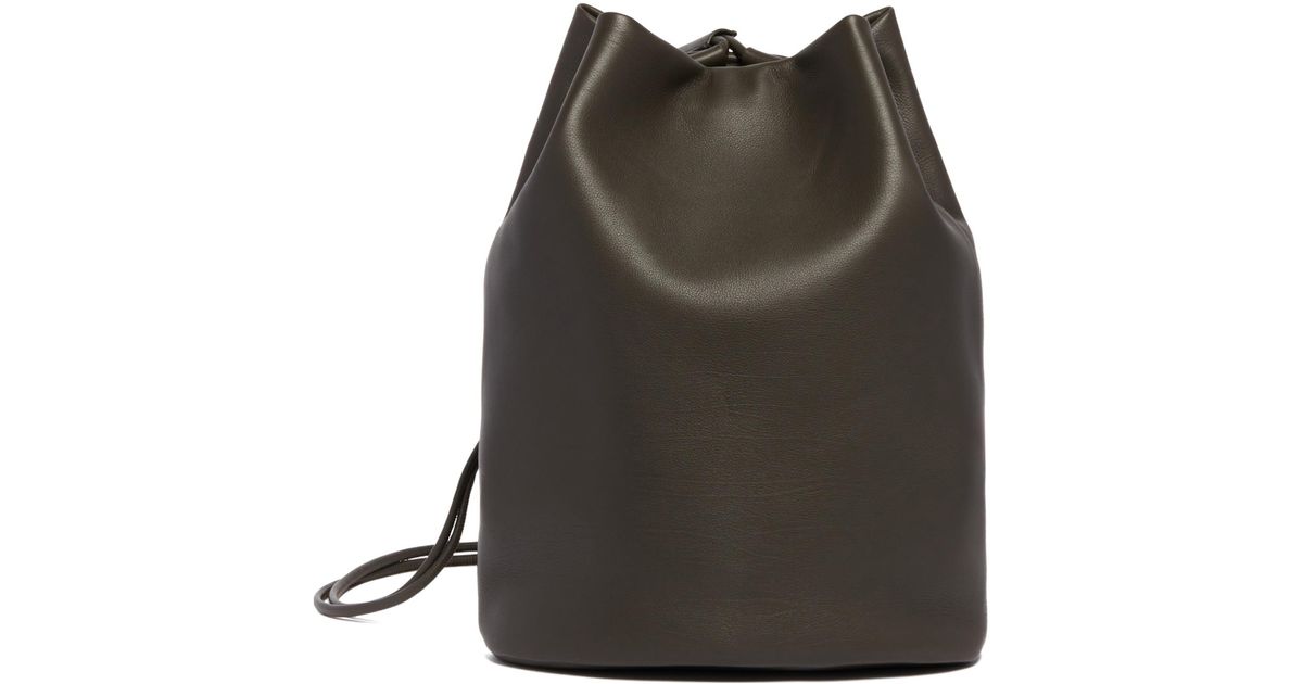 The Row Joe Drawstring Backpack in Gray | Lyst