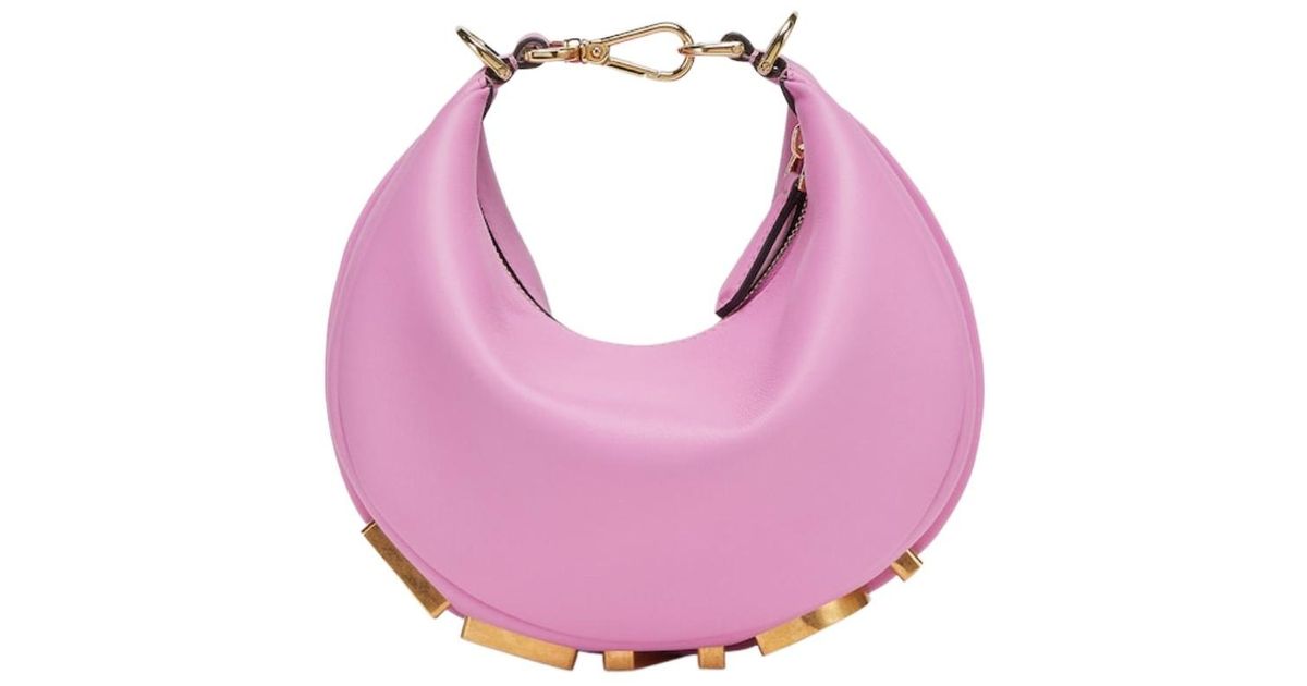 Fendi Graphy Mini Zipper Shoulder Bag in Pink | Lyst