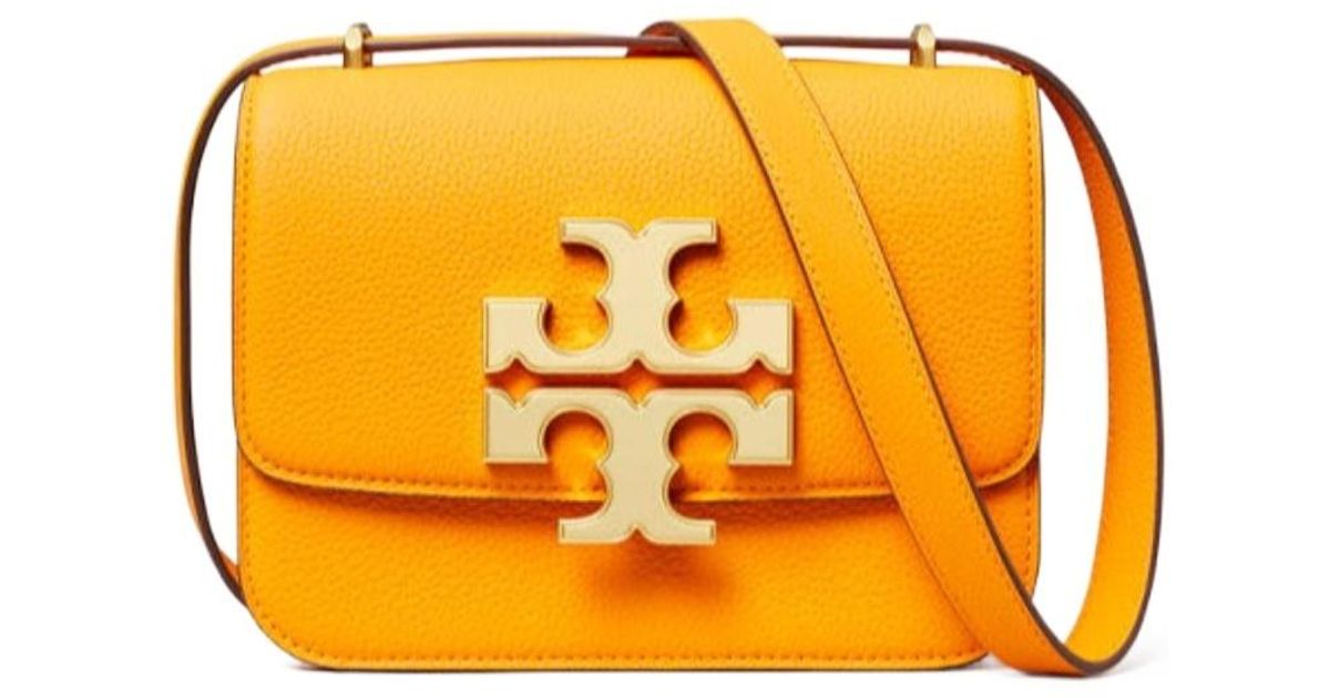 Tory Burch Eleonor Logo Plaque Small Shoulder Bag in Orange | Lyst