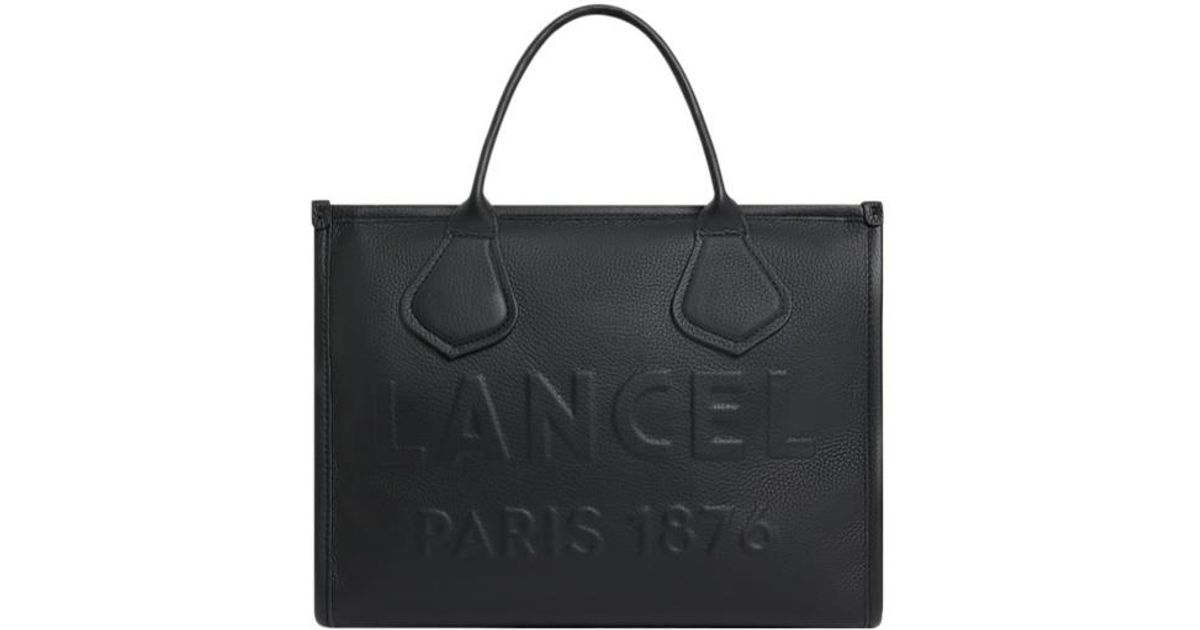 Lancel Logo Handbag in Black | Lyst