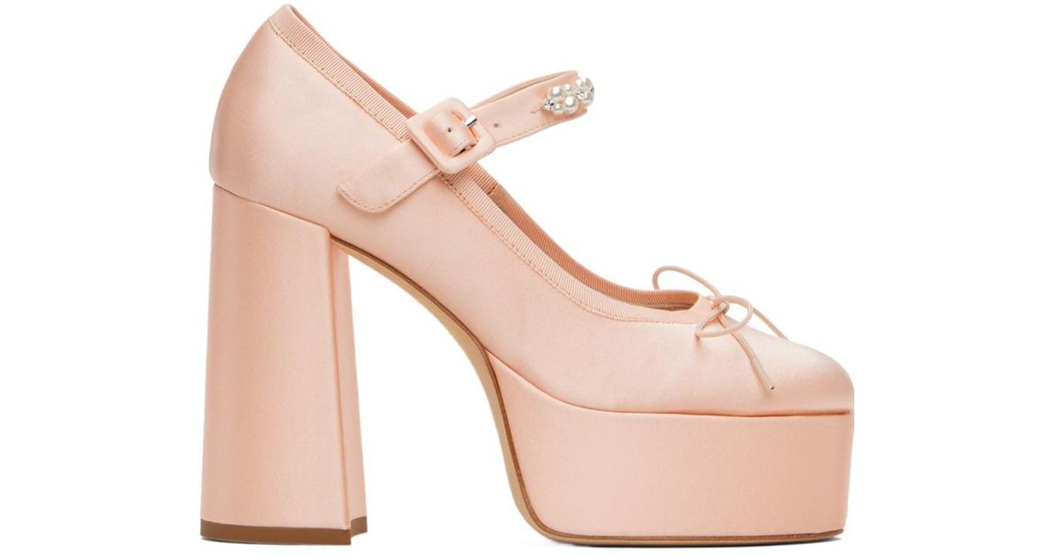 Simone Rocha Beaded Heart-Shaped High Heels in Pink | Lyst