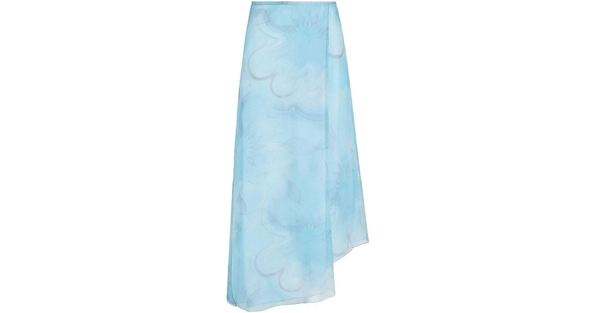 Giorgio Armani Pattern Skirt in Blue | Lyst