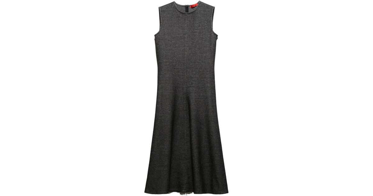 MAX&Co. Cotton-Jersey Midi Dress in Black | Lyst