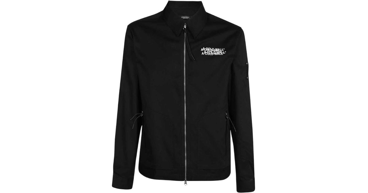 A_COLD_WALL* Logo Overlay Tech Jacket in Black for Men | Lyst