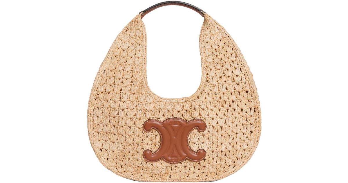 Celine Classic Panier Hobo Bag in Natural | Lyst
