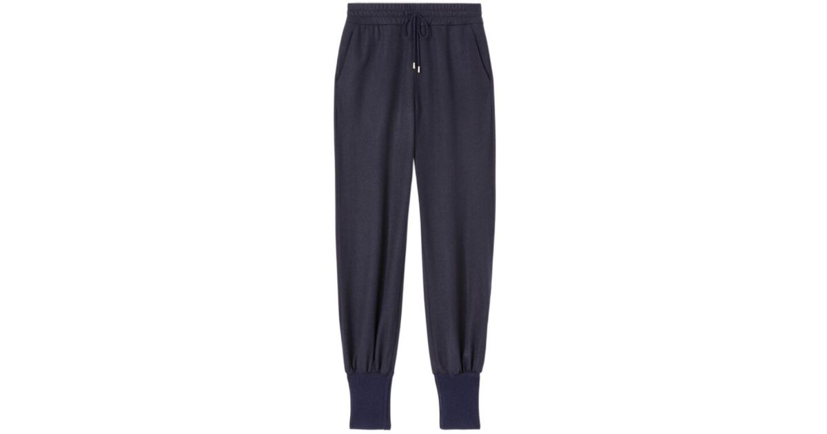 Loro Piana Rope Waist Cashmere Sweatpants in Blue | Lyst