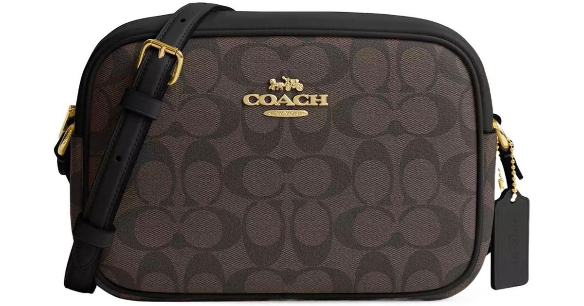 COACH Jamie Logo Camera Bag in Black | Lyst