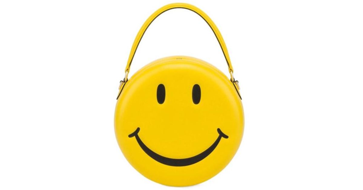 Moschino Smiley Face Shoulder Bag in Yellow | Lyst
