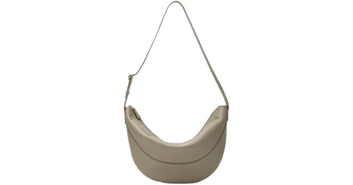 The Row Jouve Zipped Shoulder Bag in Gray | Lyst