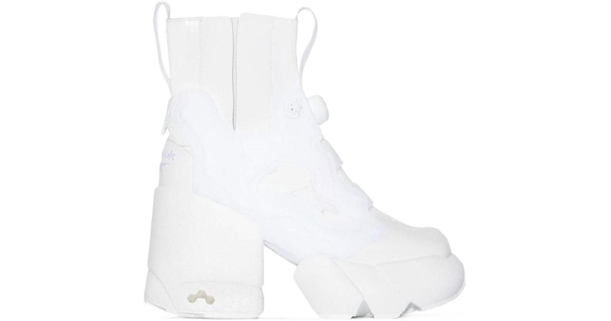 Maison Margiela X Reebok Tabi Instapump Fury Hi Ankle Boots in White | Lyst
