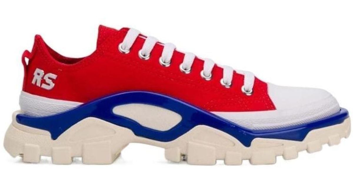 adidas By Raf Simons X Raf Simons Detroit Sneakers in Red for Men | Lyst