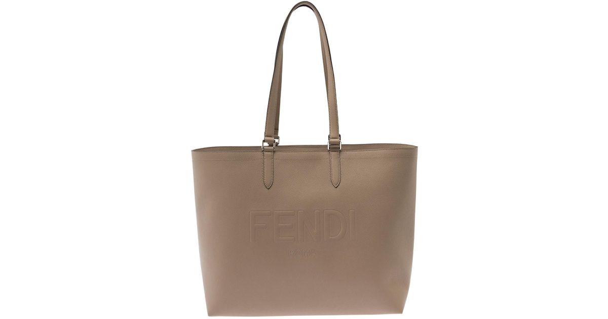 Fendi Logo Shoulder Bag in Brown for Men | Lyst