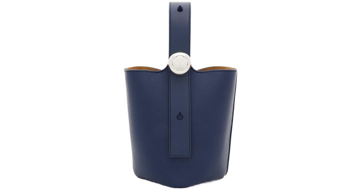 Loewe Mini Pebble Bucket Bag in Blue | Lyst
