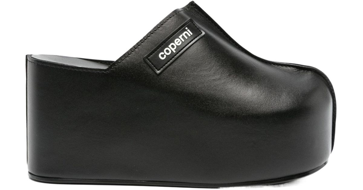 Coperni Logo Sloping Heels in Black | Lyst
