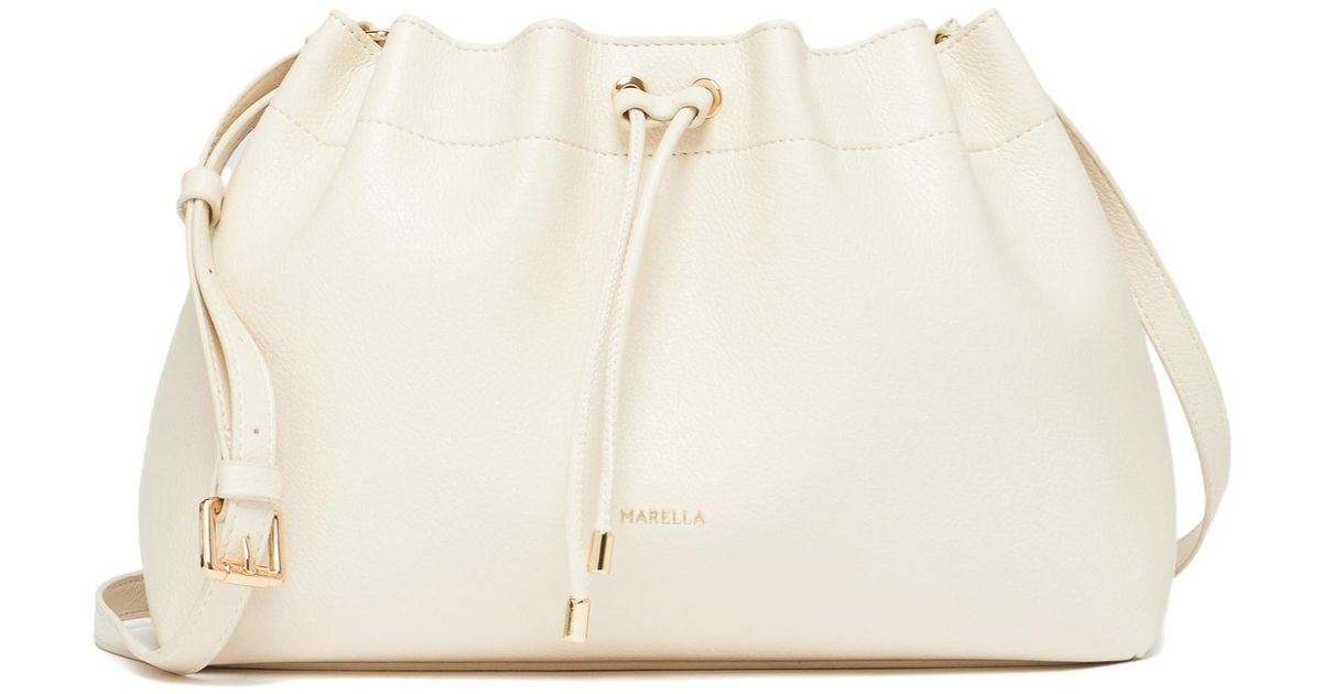 Marella Gathered Bag in Natural | Lyst